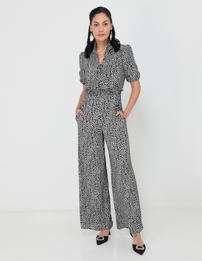 Jumpsuit Rabbit formal estampado microprint para mujer